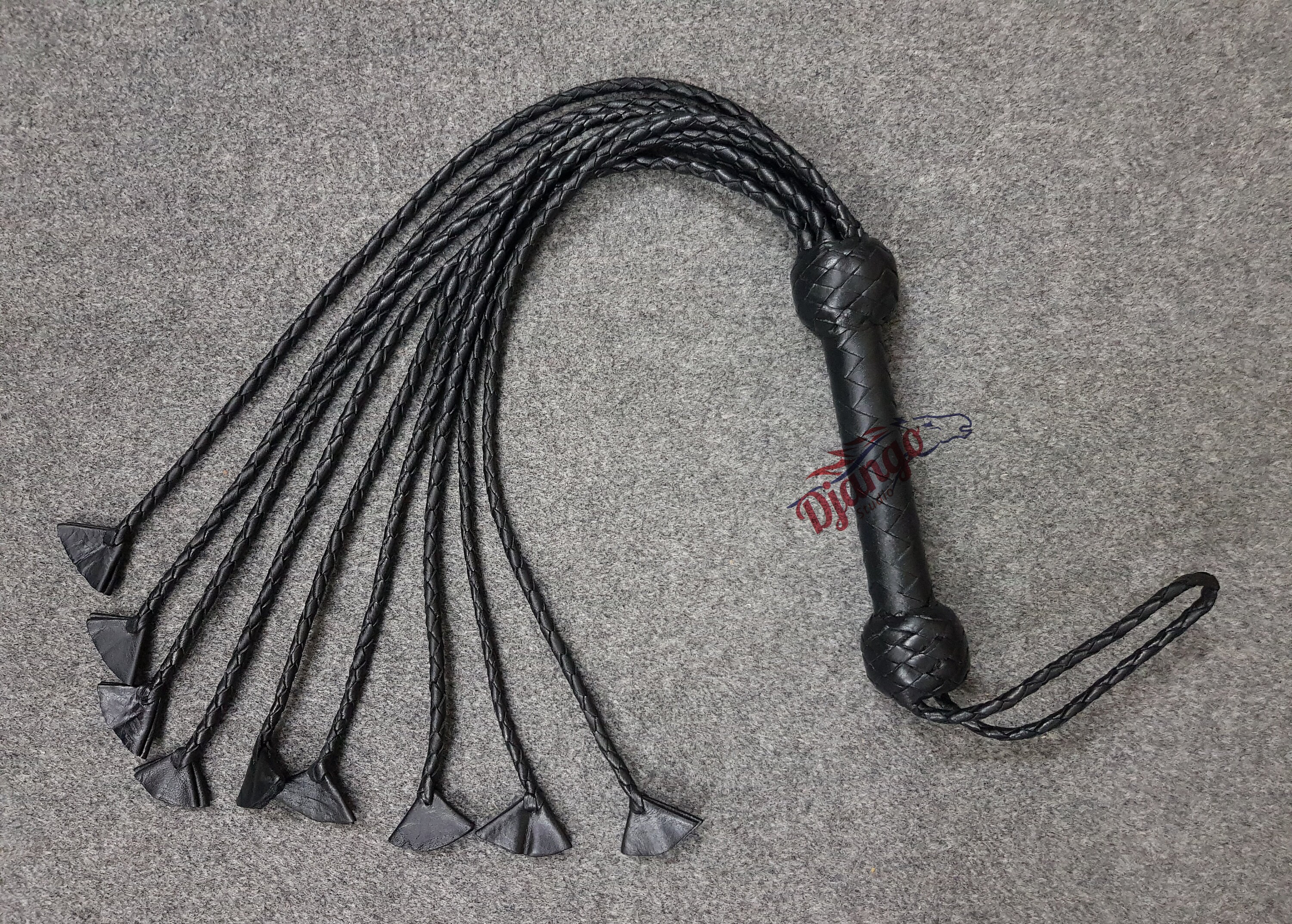 Cat-o-nine Tails Genuine Thick Beautiful Leather Pink, Black, Purple ...