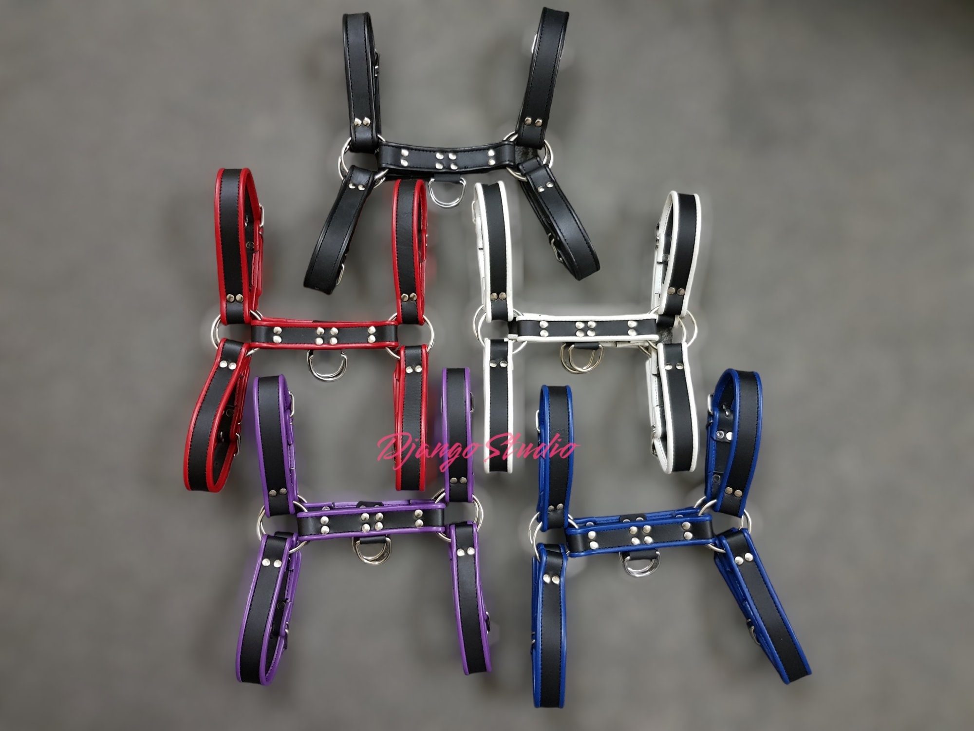 MEN Leather Adjustable Chest Strap Half Harness Club-wear Costume ...