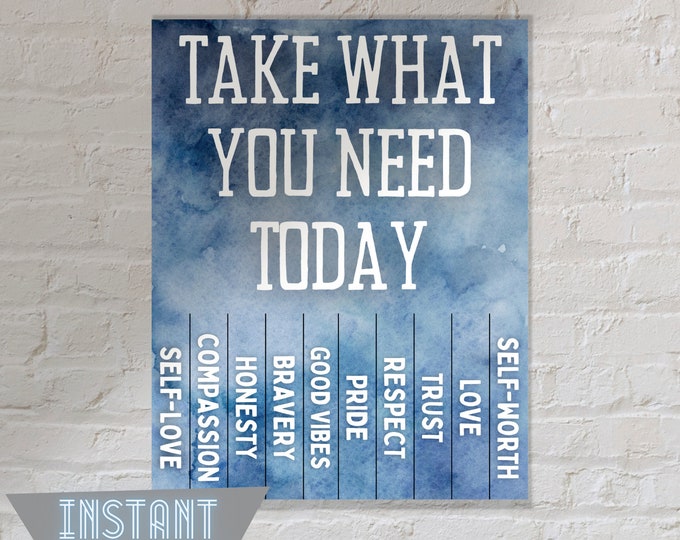 Printable: Take What You Need Flyer / Support/ Bulletin Board Decor ...