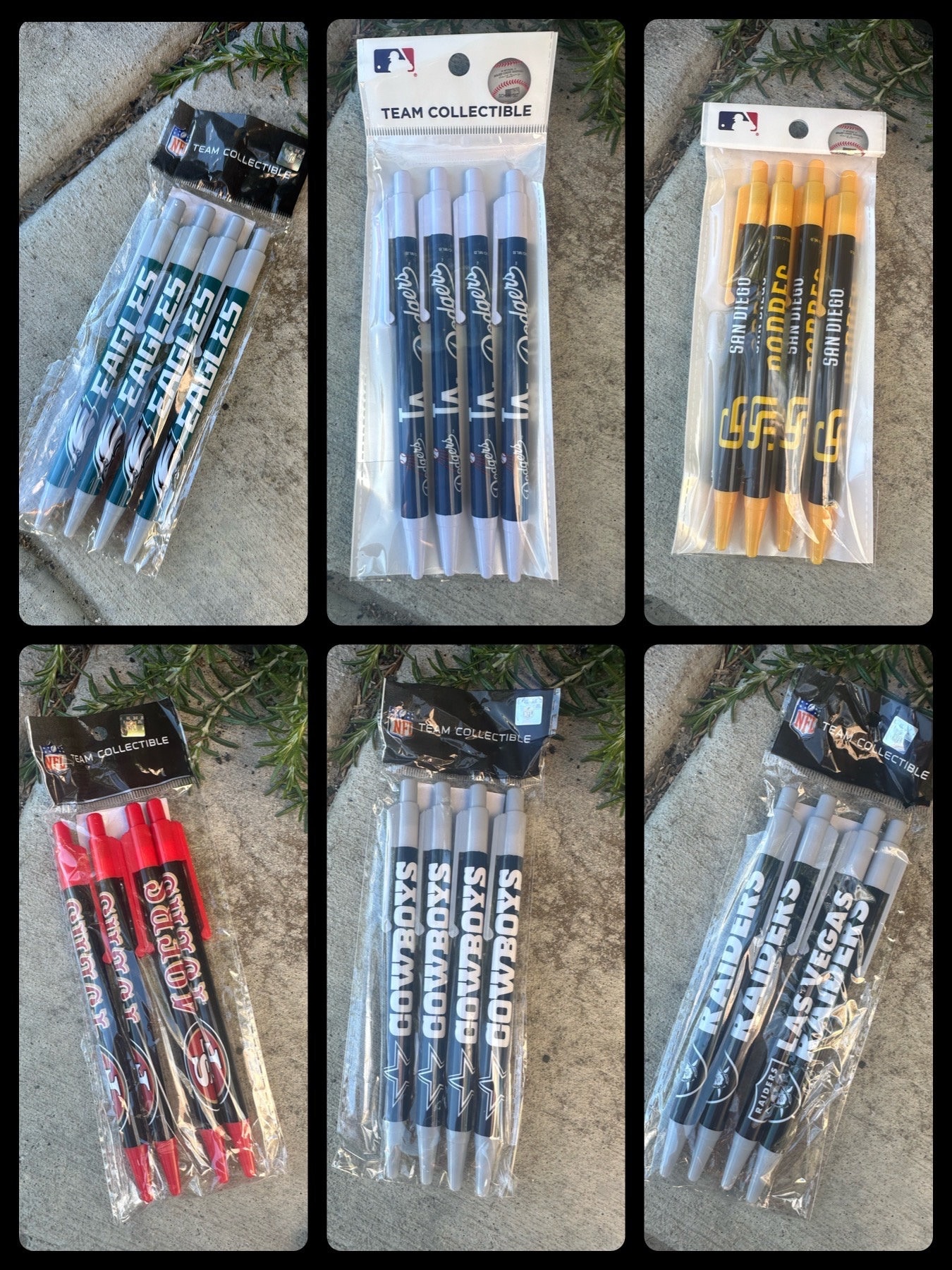 Football Pens, 49ers, Raiders, SD Padres, Eagles, Cowboys, Dodgers - Etsy
