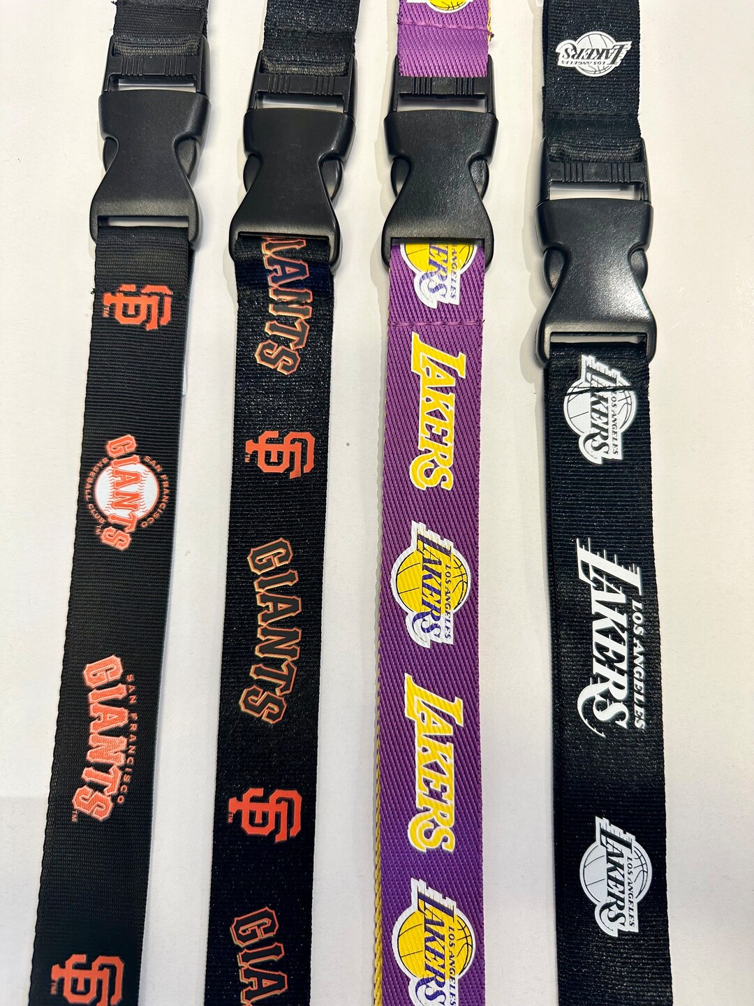 NBA- MLB Sustainable Lanyards- Lakers- SF Giants - Etsy