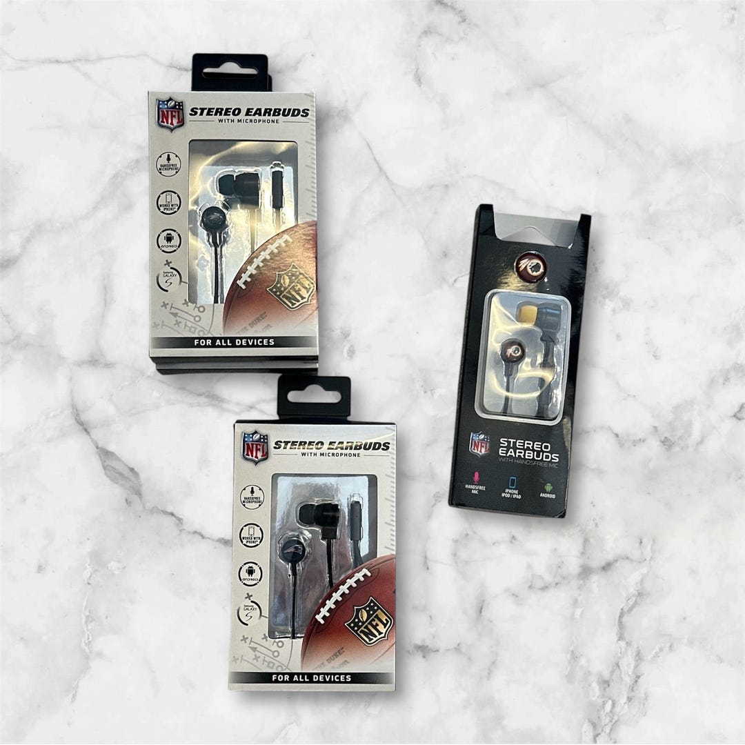 NFL Sterep Earbuds - Etsy