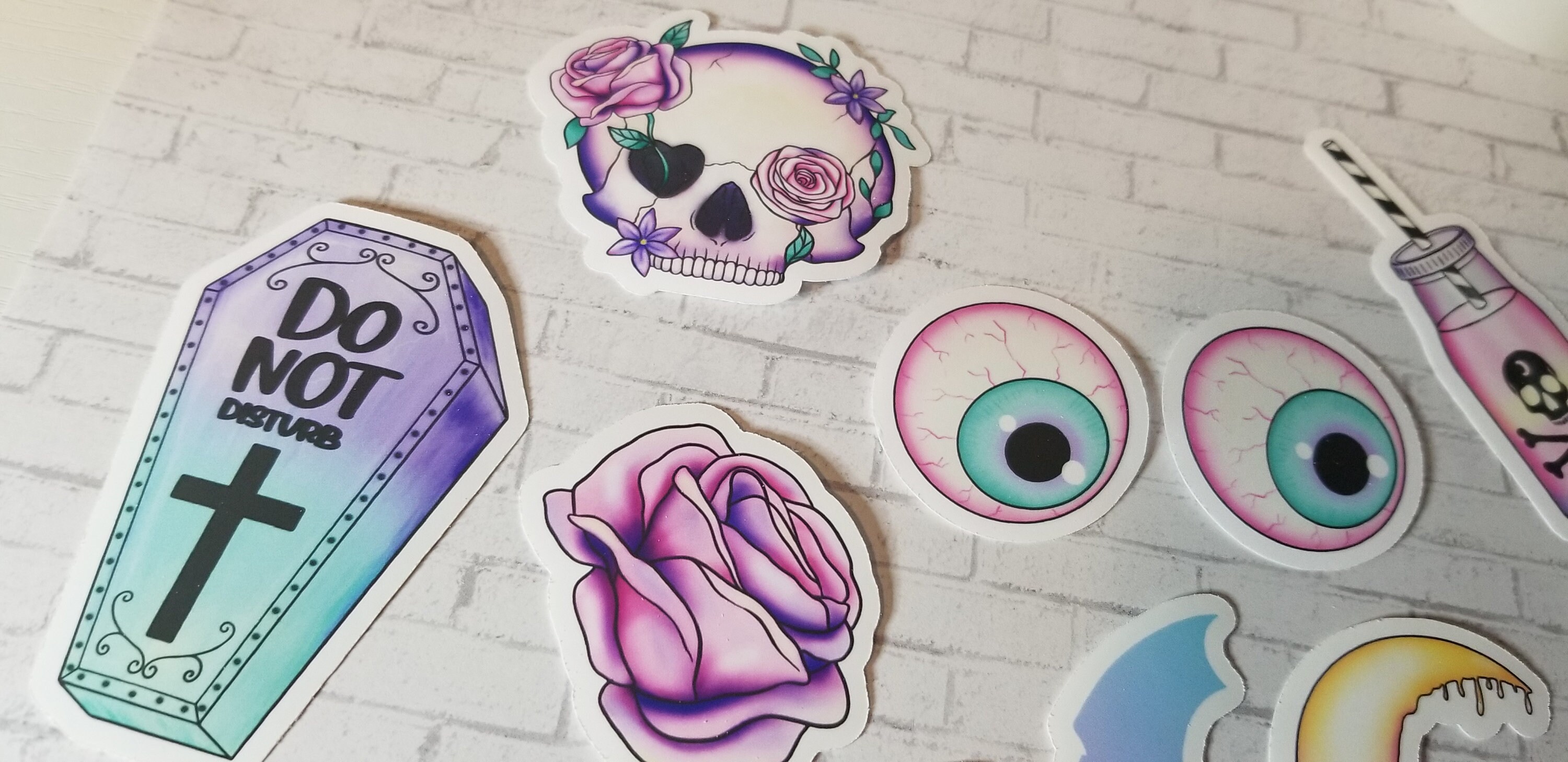 Creepy Cute Pastel Macabre Stickers 13 Pack - Etsy