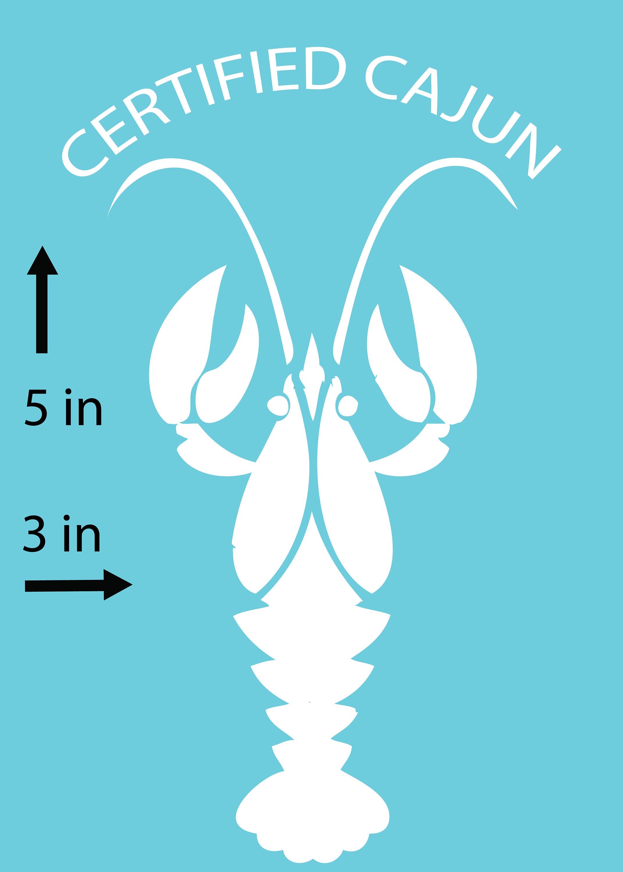 Certified Cajun | Crawfish Silhouette Decal - Etsy