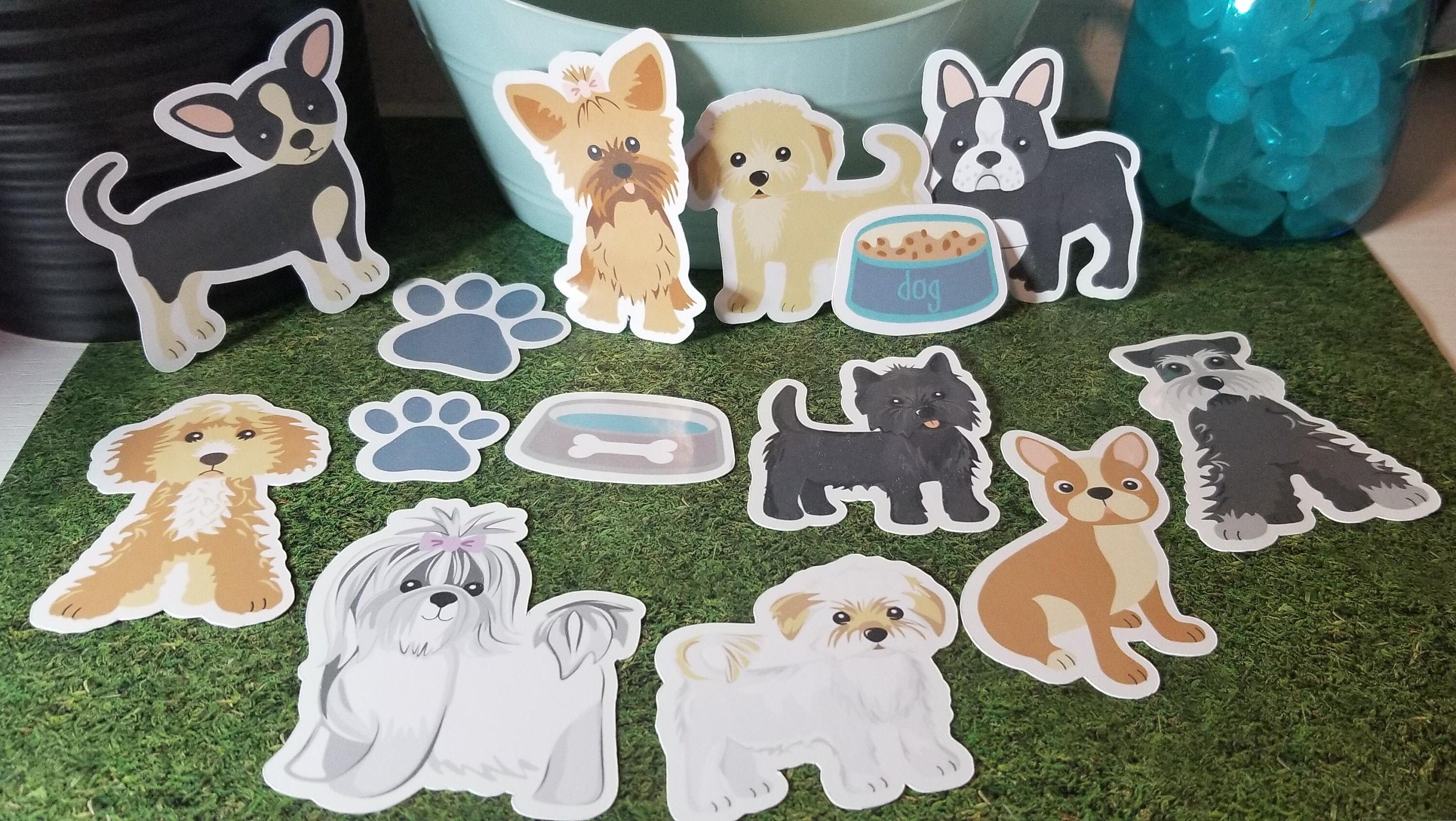 Assorted Small Dog Stickers (14 Pack) - Etsy UK