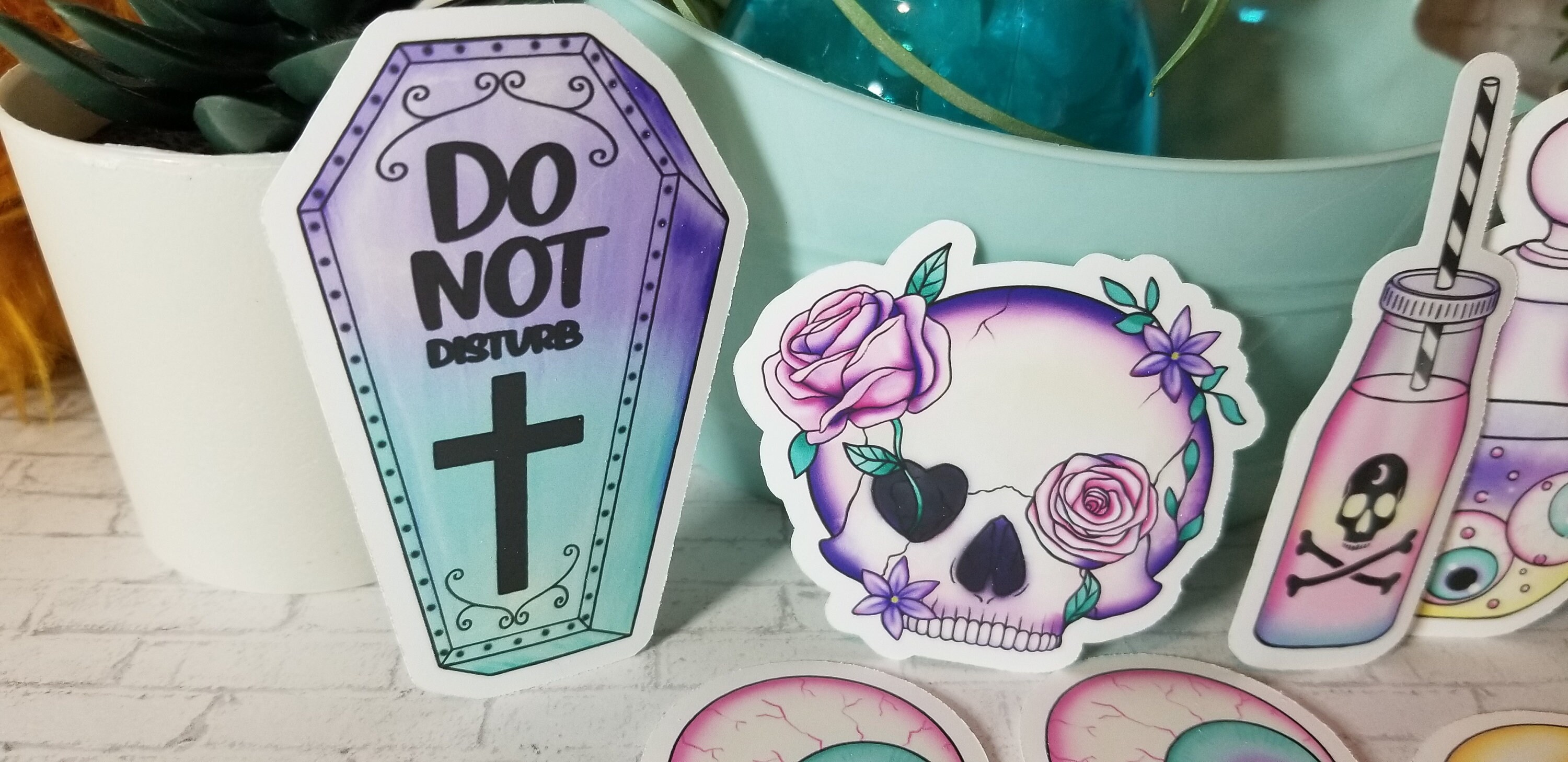 Creepy Cute Pastel Macabre Stickers 13 Pack - Etsy