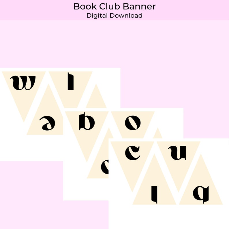 Book Club Banner - Etsy