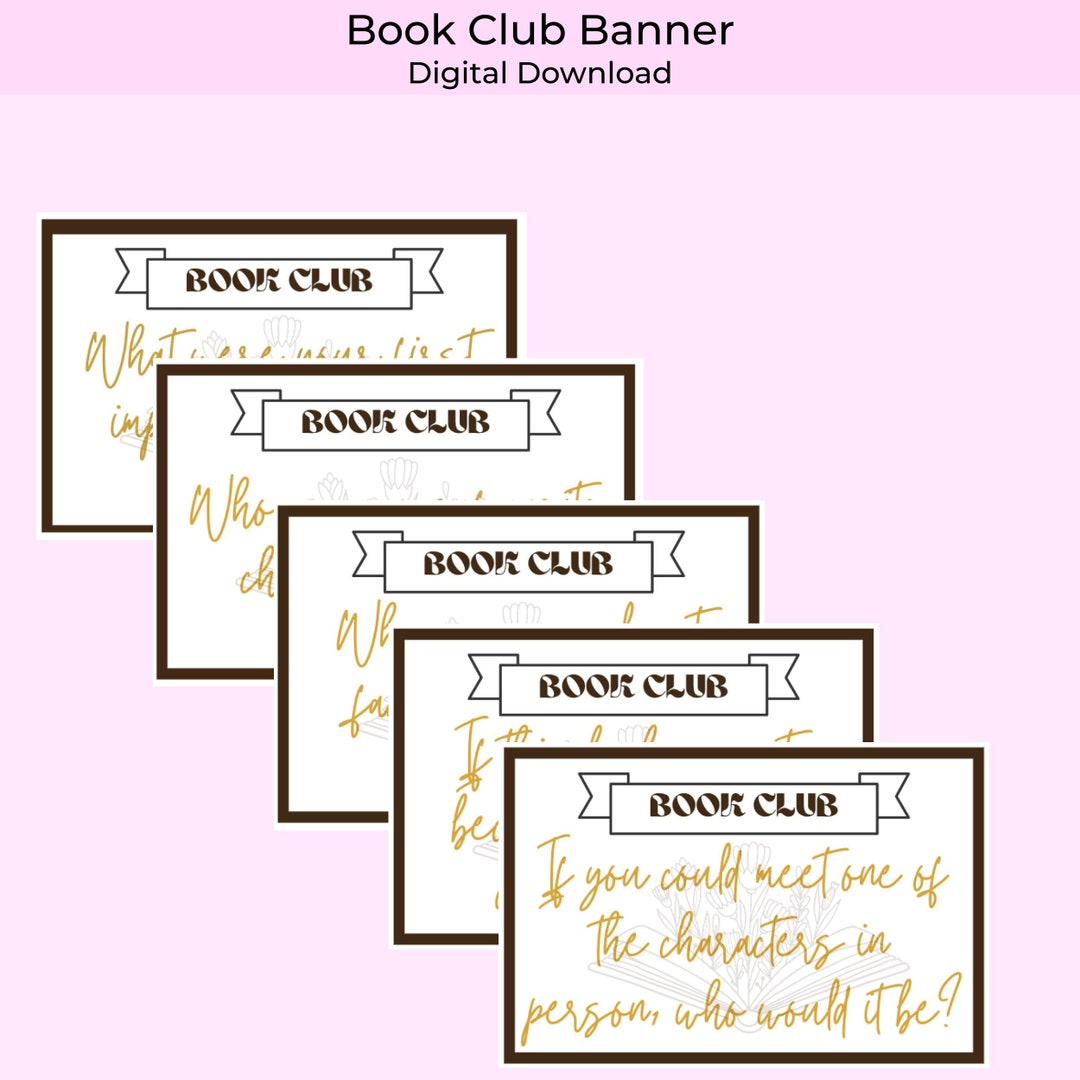Book Club Question Cards - Etsy