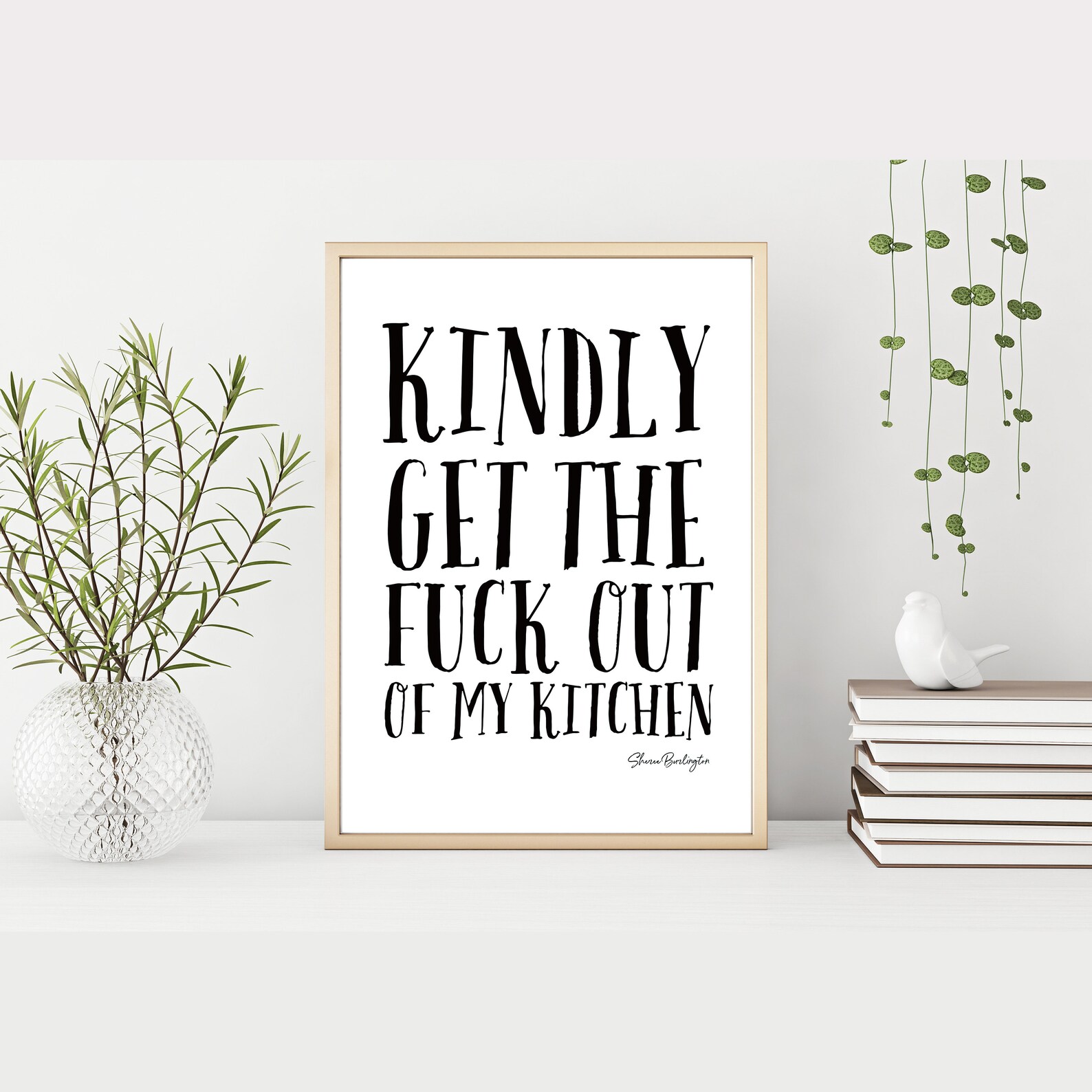 Printable GTFO Kitchen Quote Art Funny Kitchen Sign - Etsy