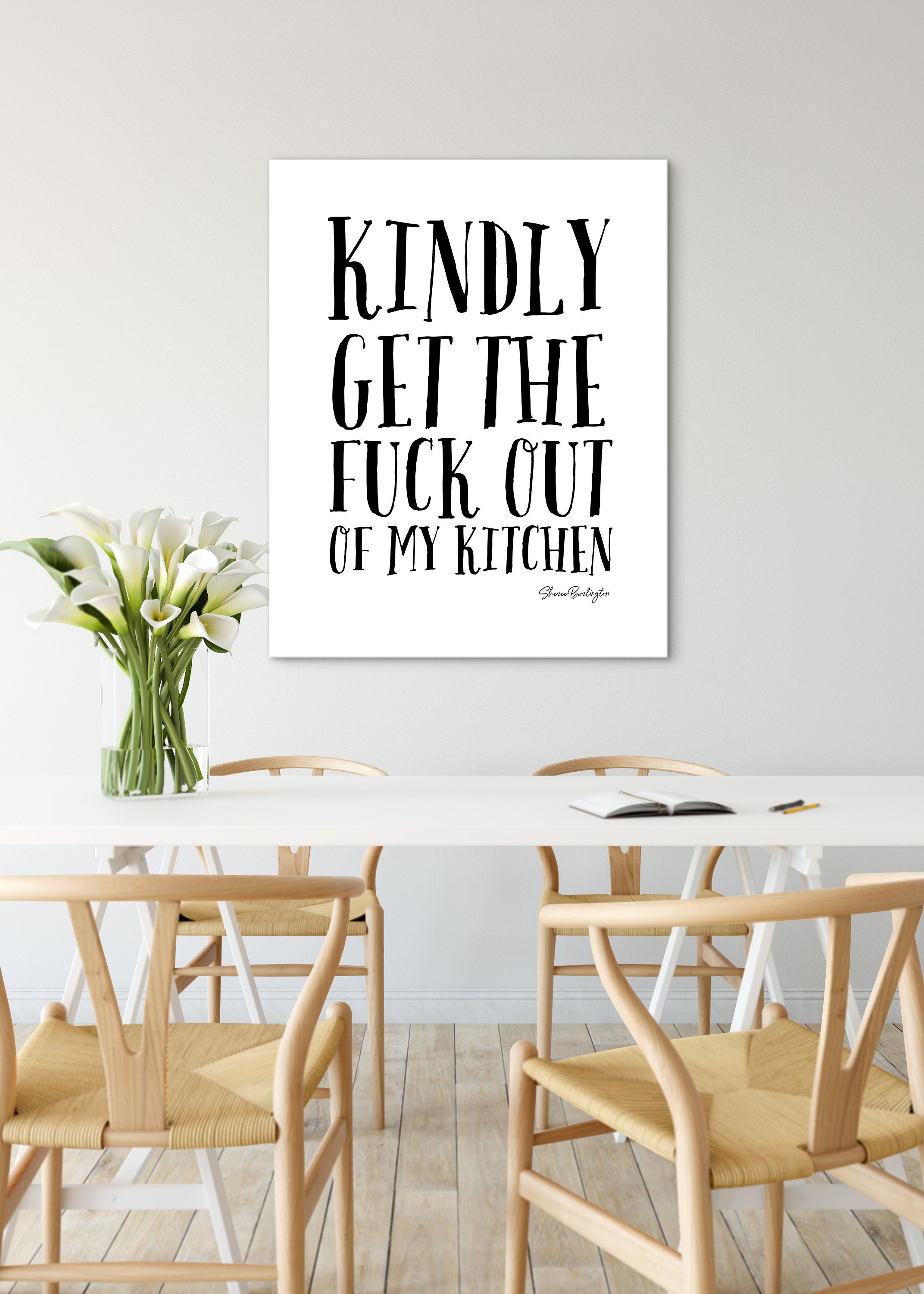 Printable GTFO Kitchen Quote Art Funny Kitchen Sign Kitchen Quotes Wall ...