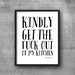 Printable GTFO Kitchen Quote Art Funny Kitchen Sign Kitchen Quotes Wall ...