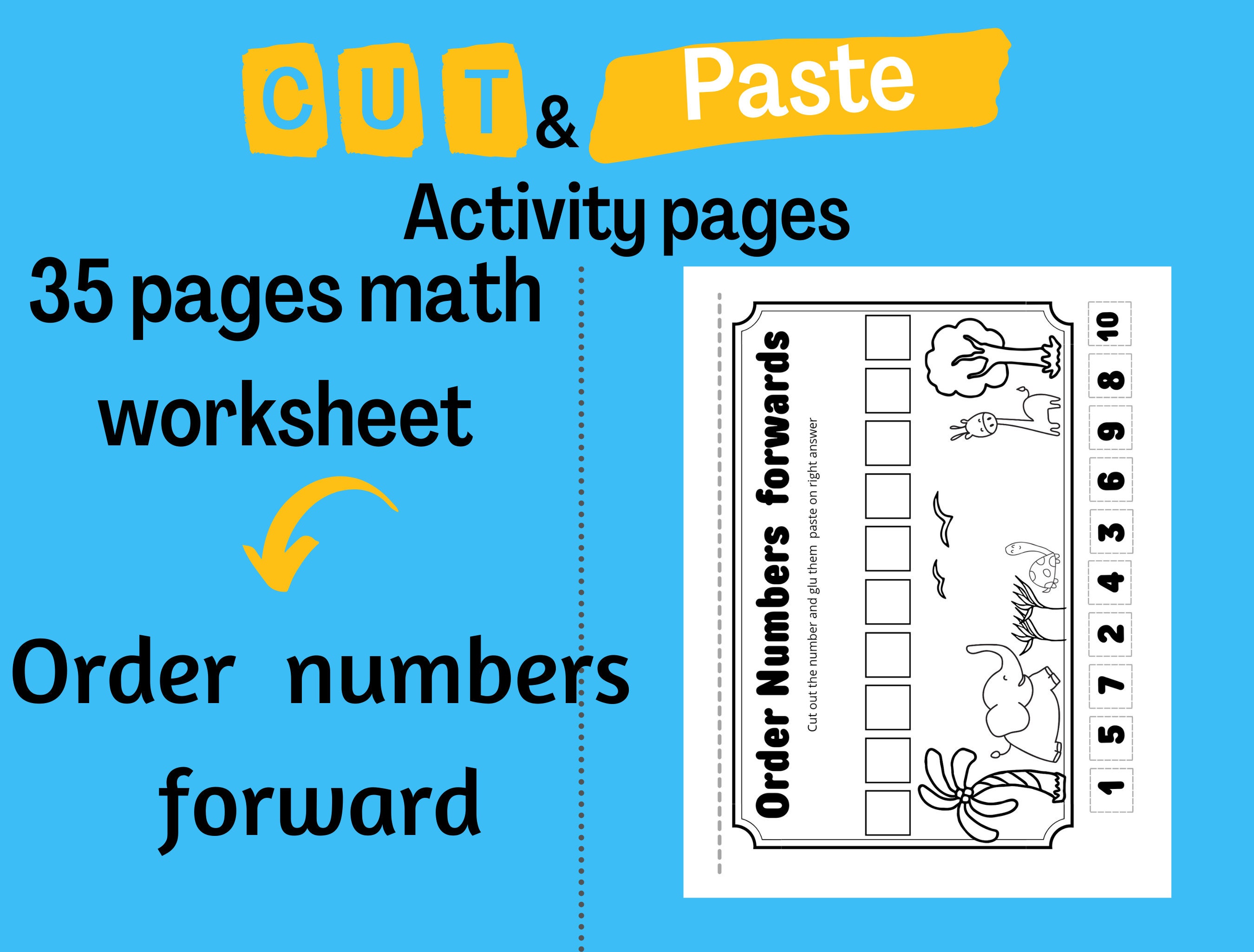 Math Cut And Paste Activity