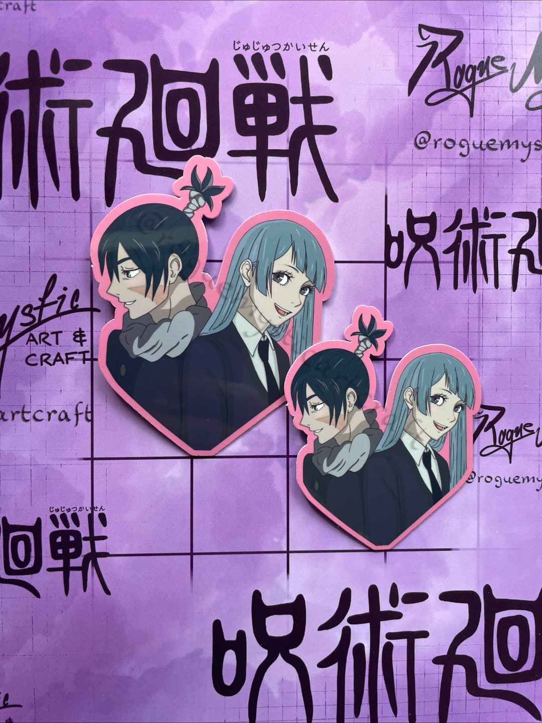 JJK Stickers - Miwa and Mechamaru Stickers - Relationship Stickers ...