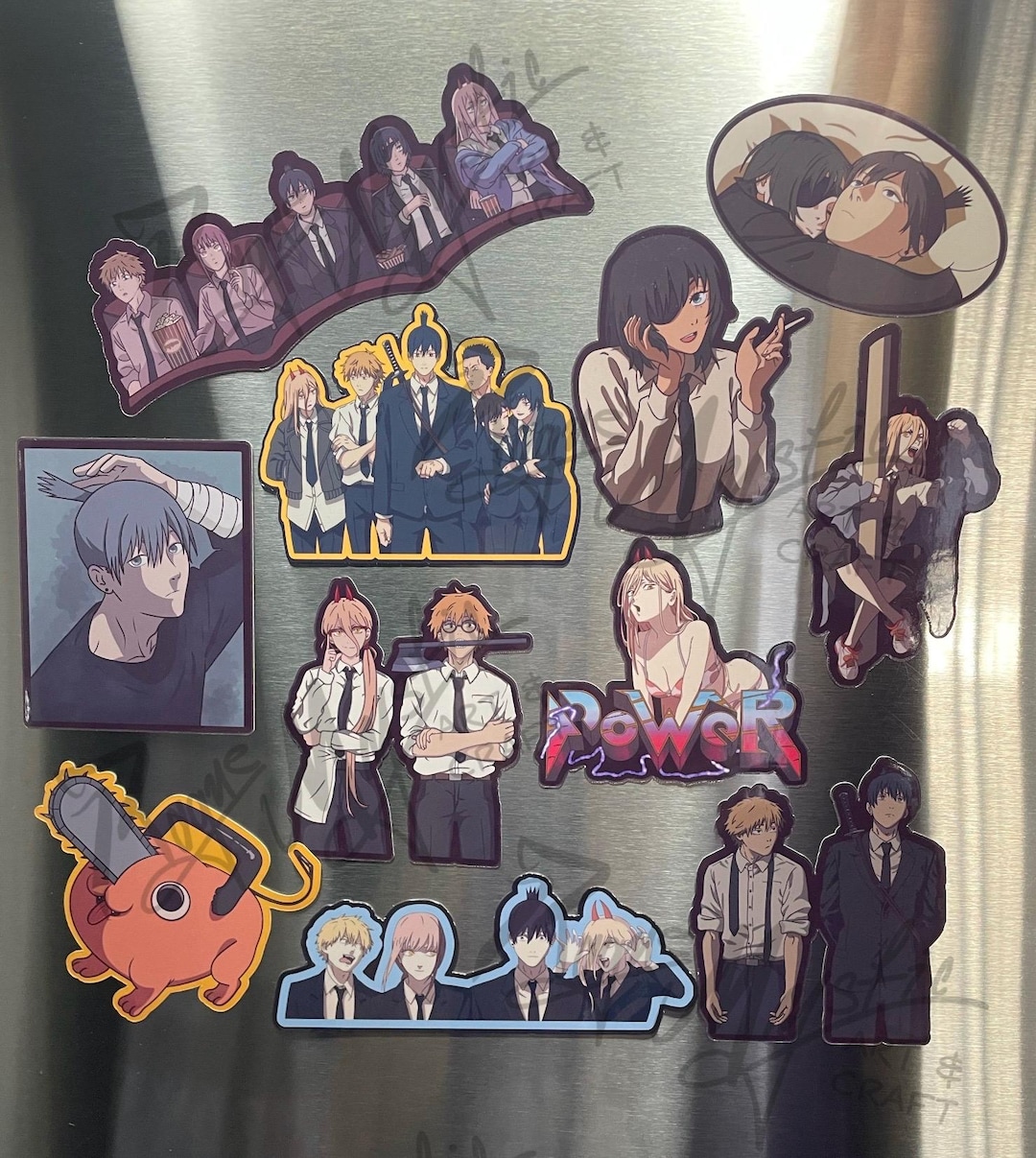 Chainsaw Man Magnets-anime Magnets-power Magnets-holographic Magnets ...