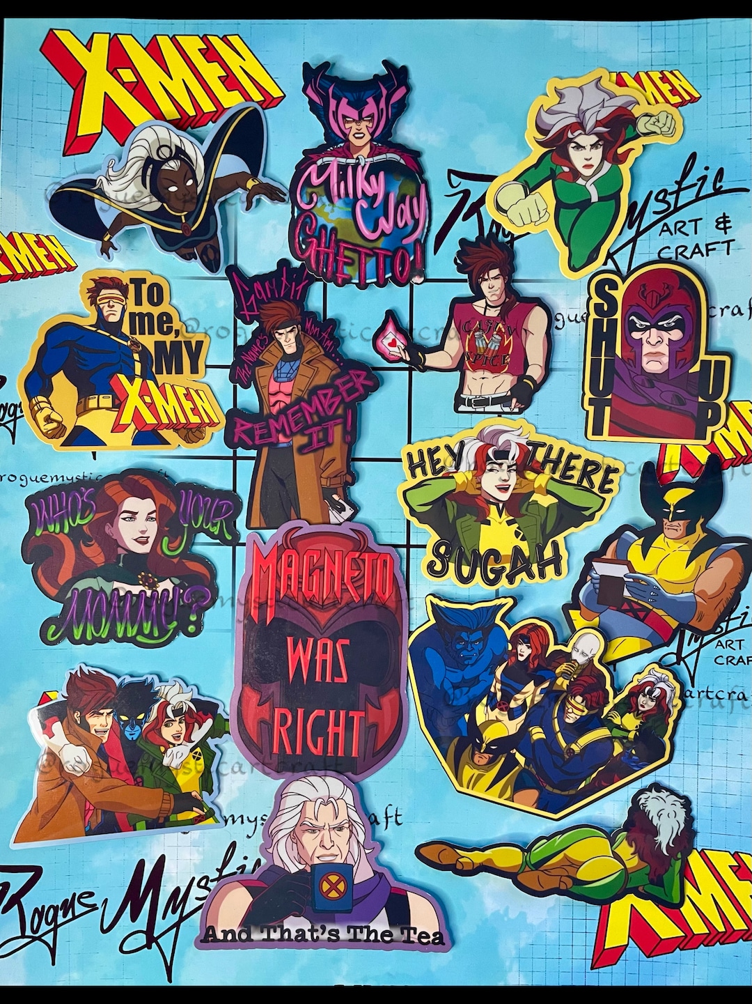 Xmen Stickers - Xmen 97' - Animated Series - Comic Book Characters ...