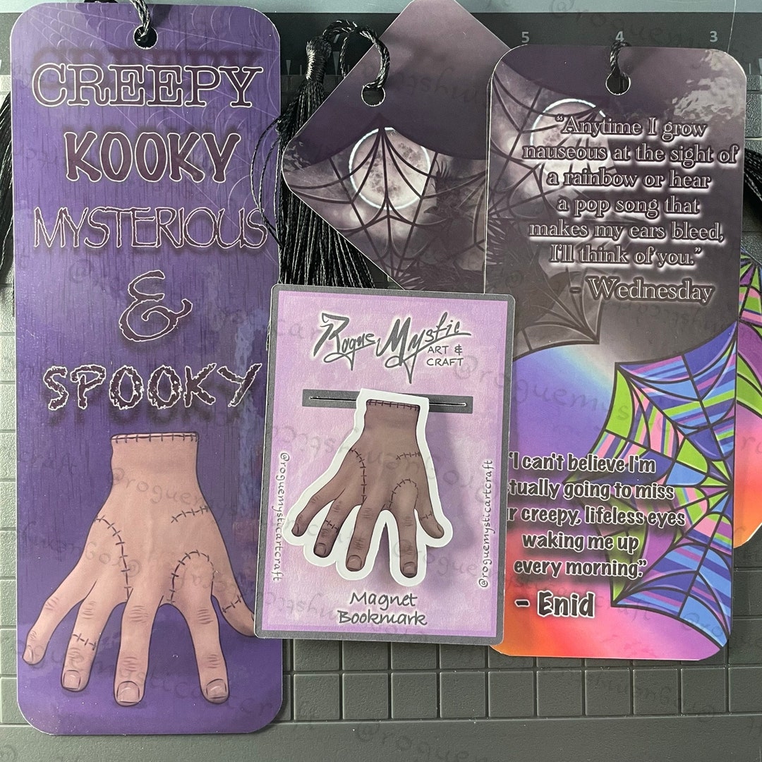 Wednesday Bookmarks Addams Family Bookmarks Thing Bookmarks Magnet ...