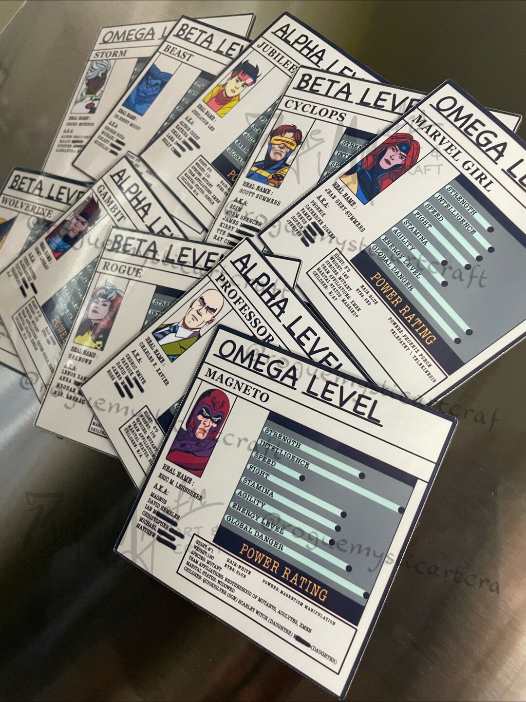 Xmen Magnets - Mutant Level Profile Magnets - Superhero Magnets - Xmen ...