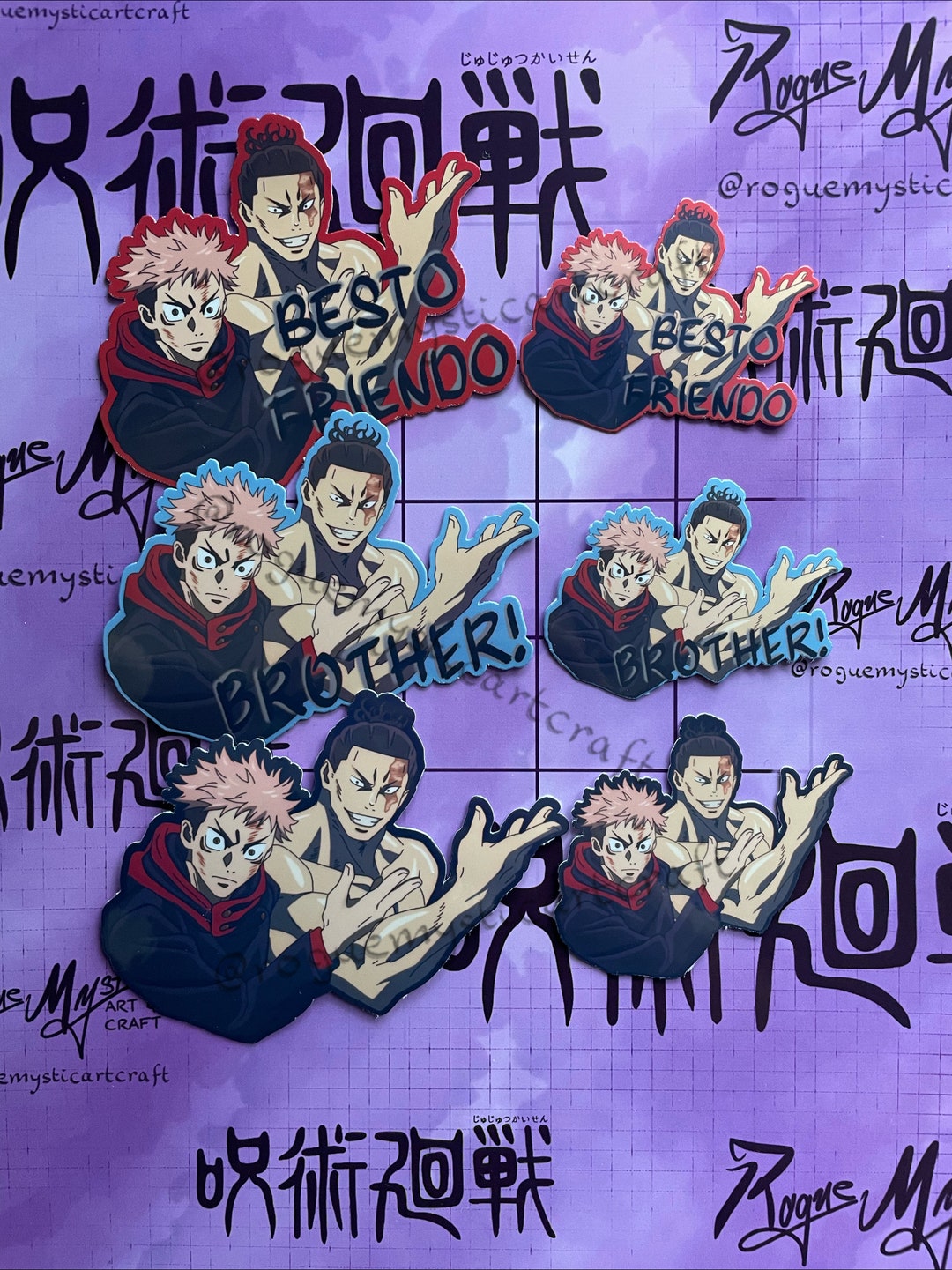 JJK Stickers - Yuji and Todo Stickers - Anime Stickers - BFF Stickers ...