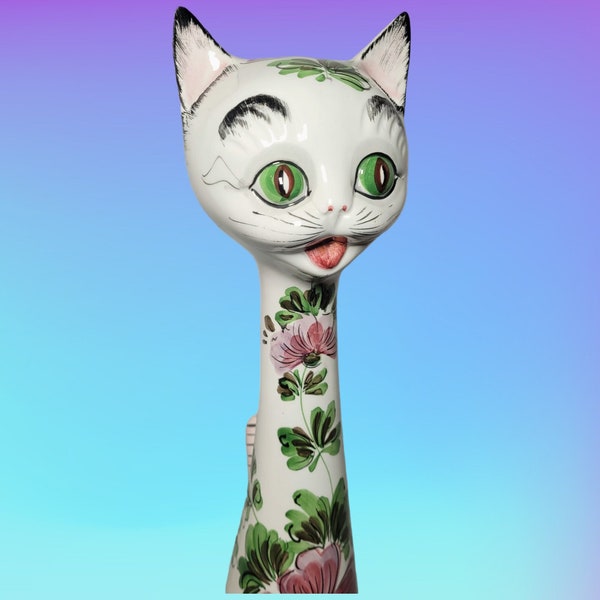 Ceramic Cat Figurine - Etsy