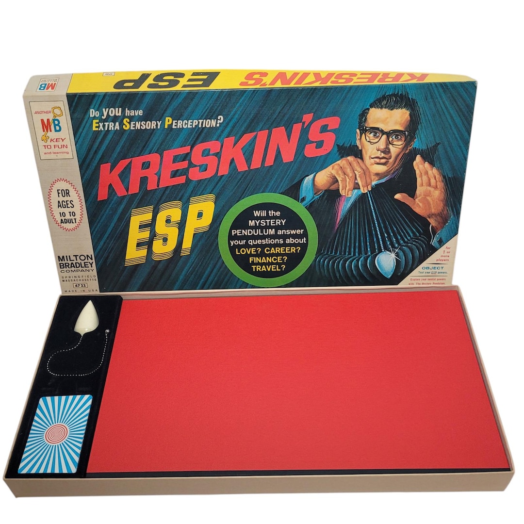 Vintage 1966 Milton Bradley Board Game Kreskins ESP Game Extrasensory ...