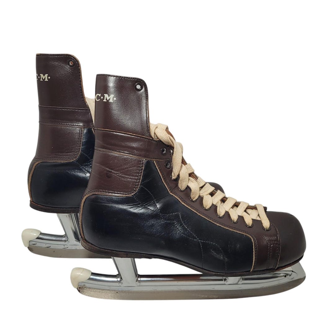 Vintage CCM Skate Set Ice Hockey Skates Pro Patins Skates Steel Shank ...