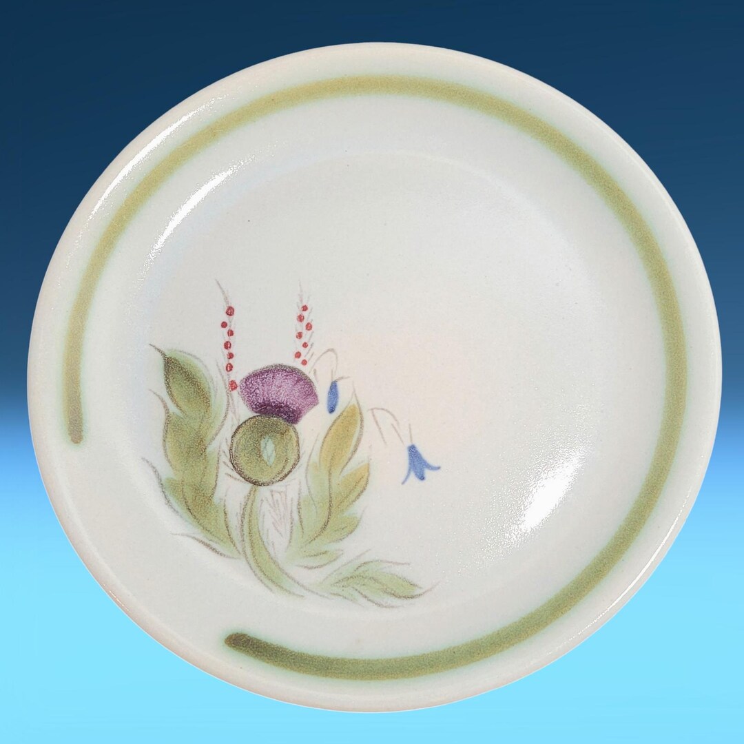 Buchan Pottery Thistle Bread & Butter Plate Thistleware Stoneware ...
