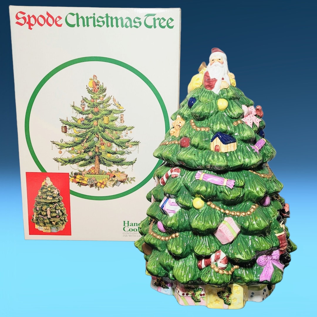 New in Box Spode Hand Painted Santa Christmas Tree Ceramic - Etsy