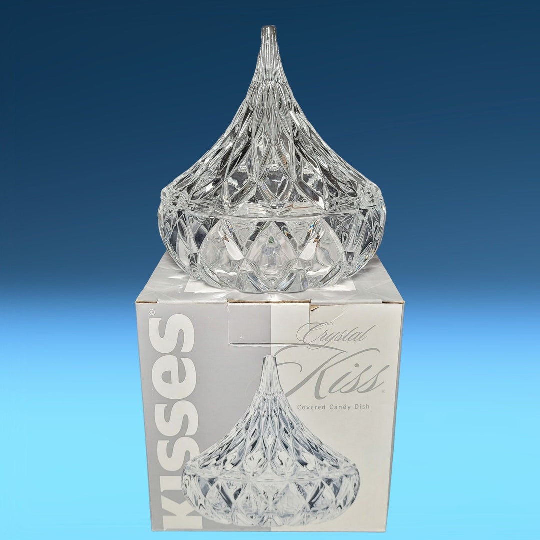 New Hershey's Crystal Kiss Covered Candy Dish Trinket Dish Shannon ...
