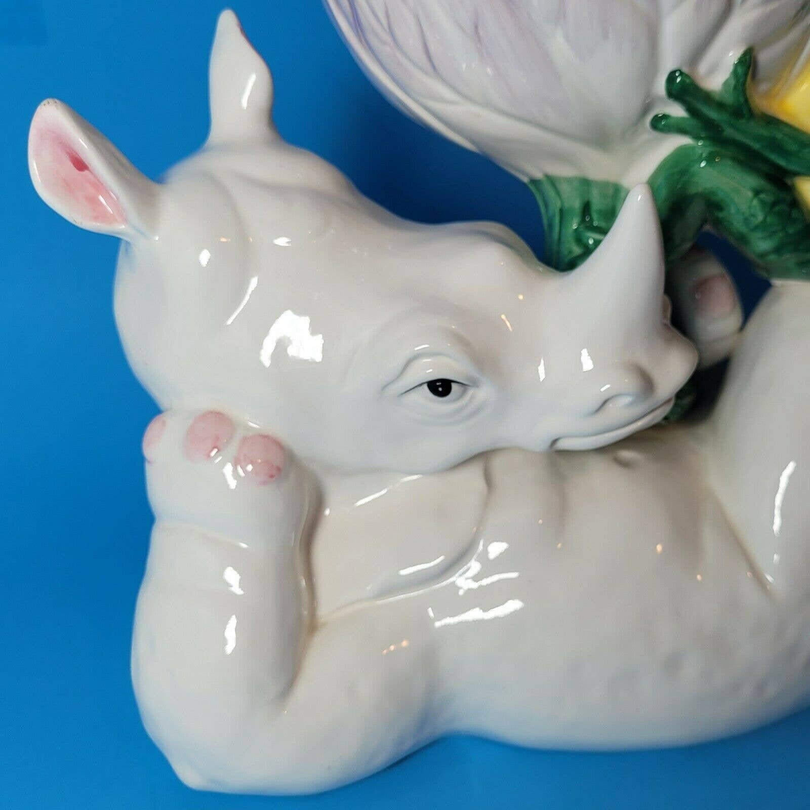 Rare! Sigma Tastesetter Rhinoceros & Frog Ceramic Vase / Planter Made ...