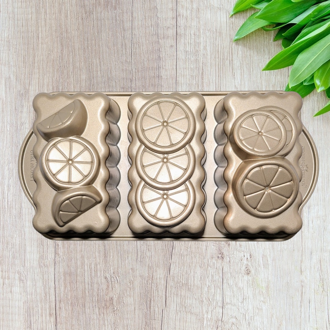 Nordic Ware Lemon Trio Loaf Pan Cast Aluminum Bakeware Cake Baking Cake ...