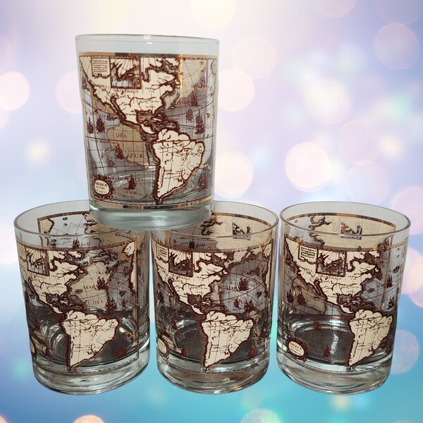 Old World Map Glasses - Etsy