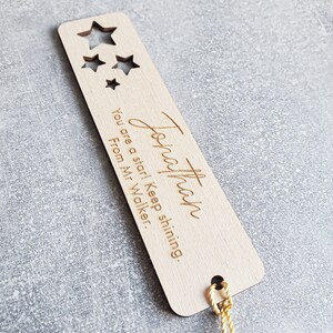 School Leaver Personalised Bookmark | Gift Teacher Pupil Student ...
