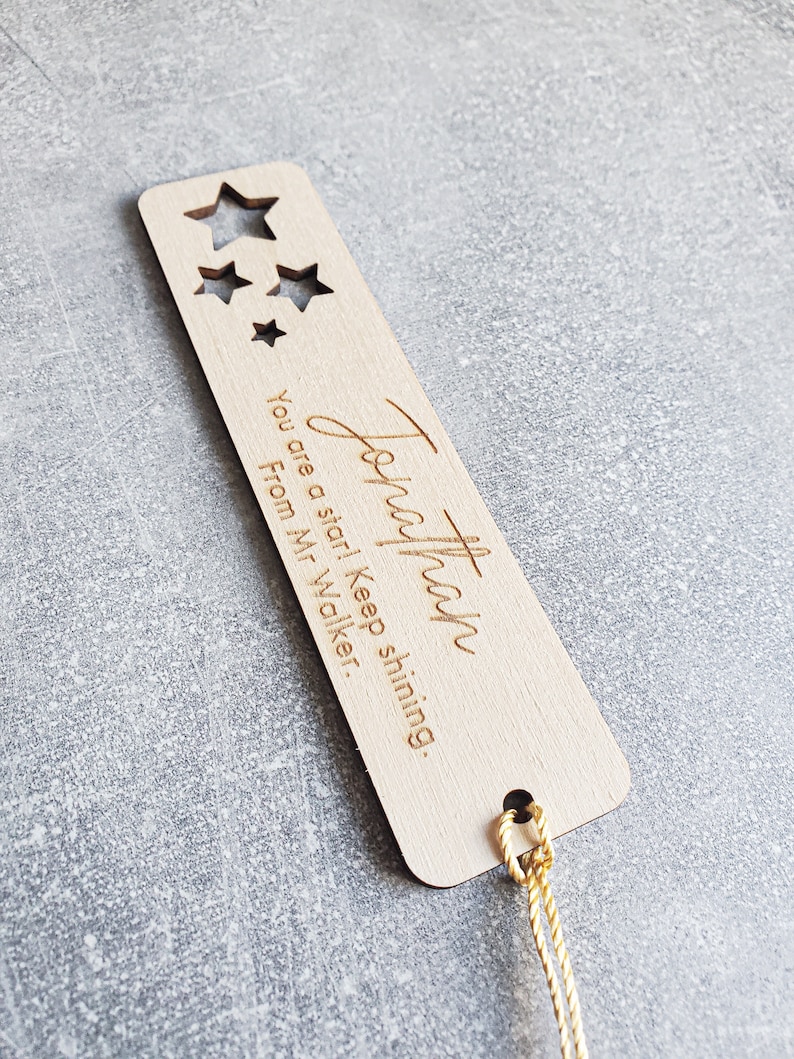 School Leaver Personalised Bookmark | Gift Teacher Pupil Student ...