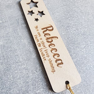 School Leaver Personalised Bookmark | Gift Teacher Pupil Student ...
