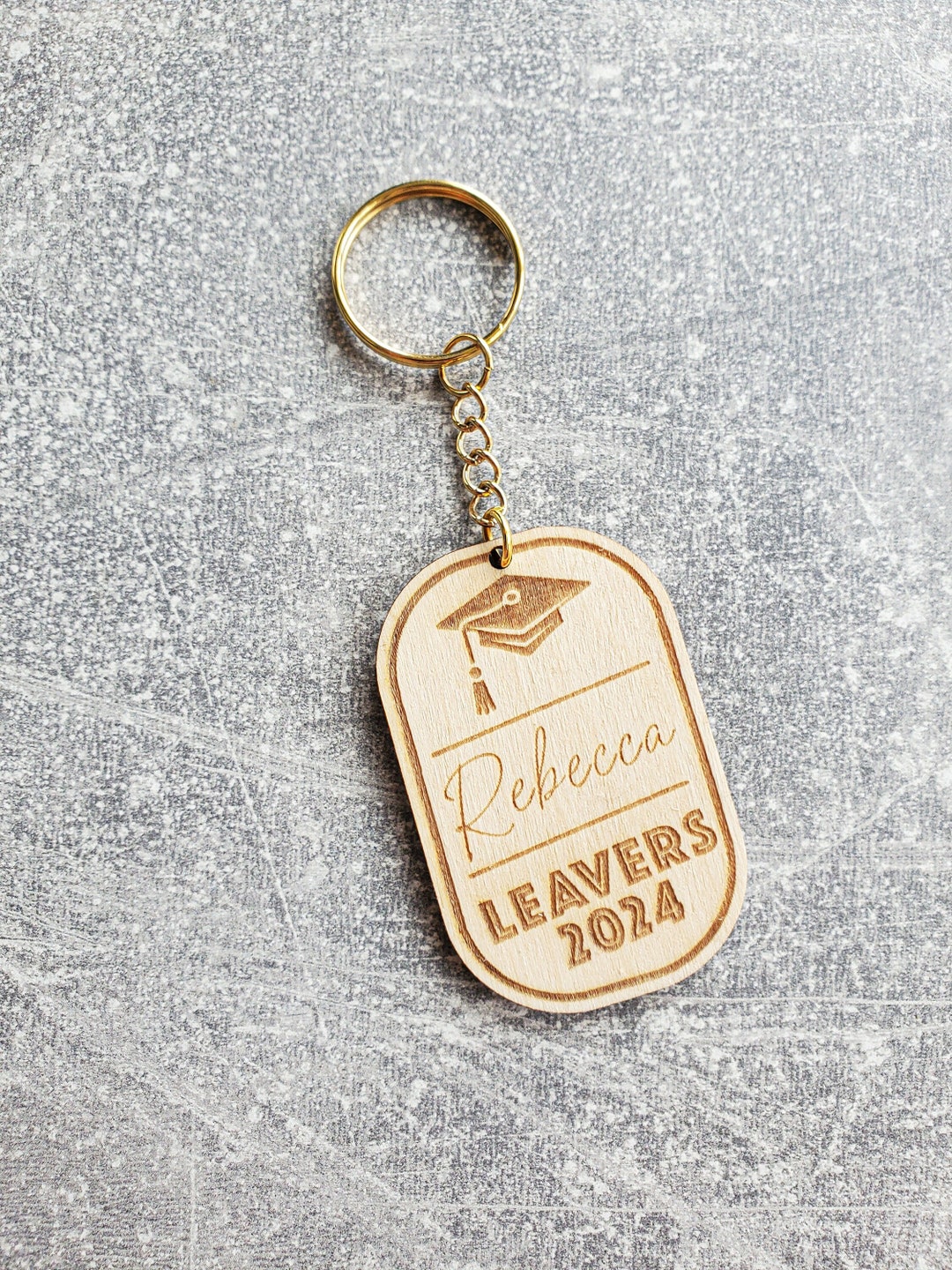 School Leaver Keyring | Gift Teacher Pupil Student | Personalised ...