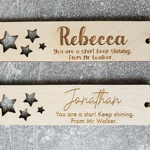 School Leaver Personalised Bookmark | Gift Teacher Pupil Student ...