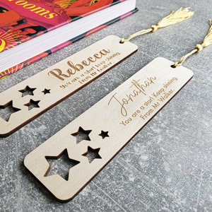 School Leaver Personalised Bookmark | Gift Teacher Pupil Student ...