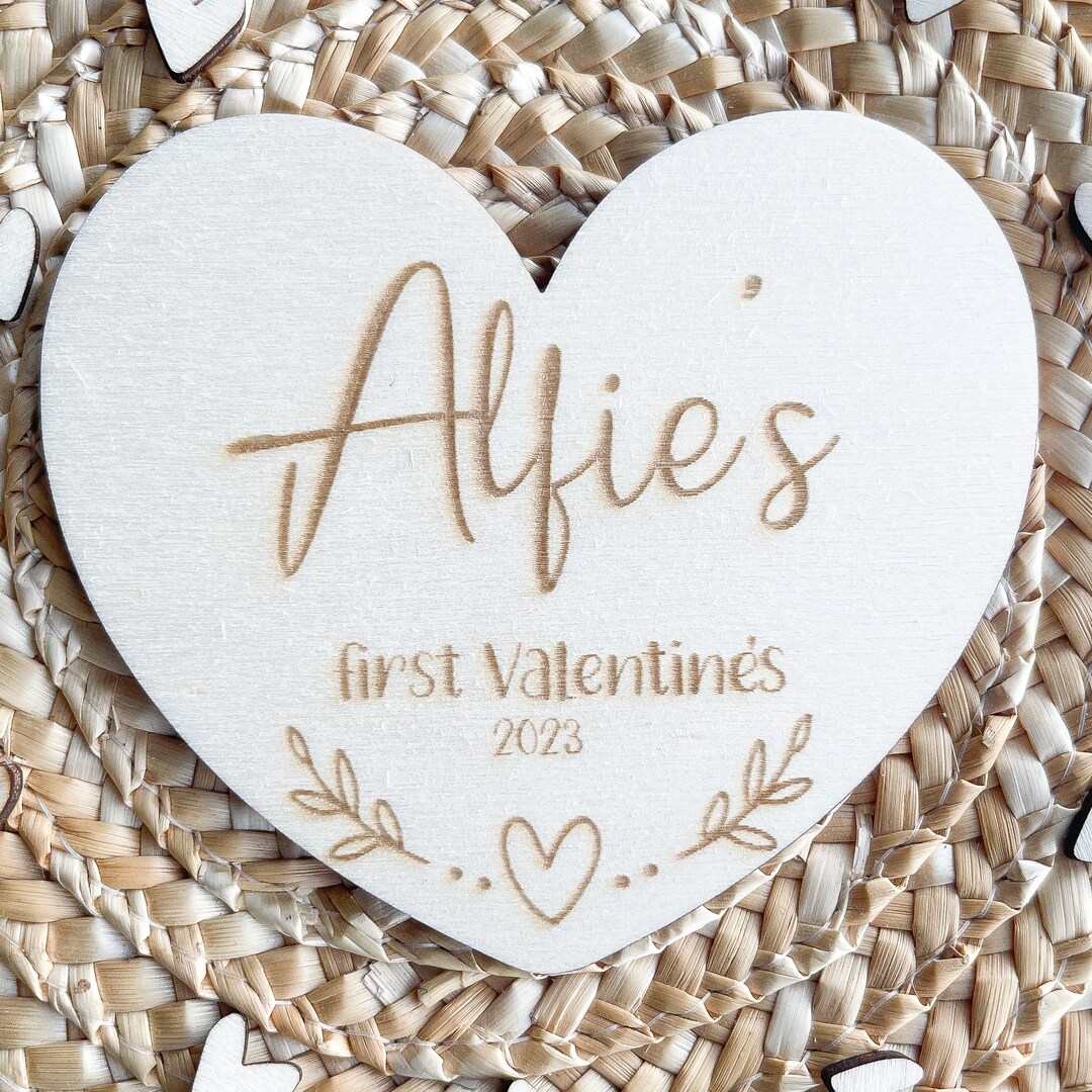 Our First Valentine's Day Together Plaque | Wooden Couple Heart | Laser ...