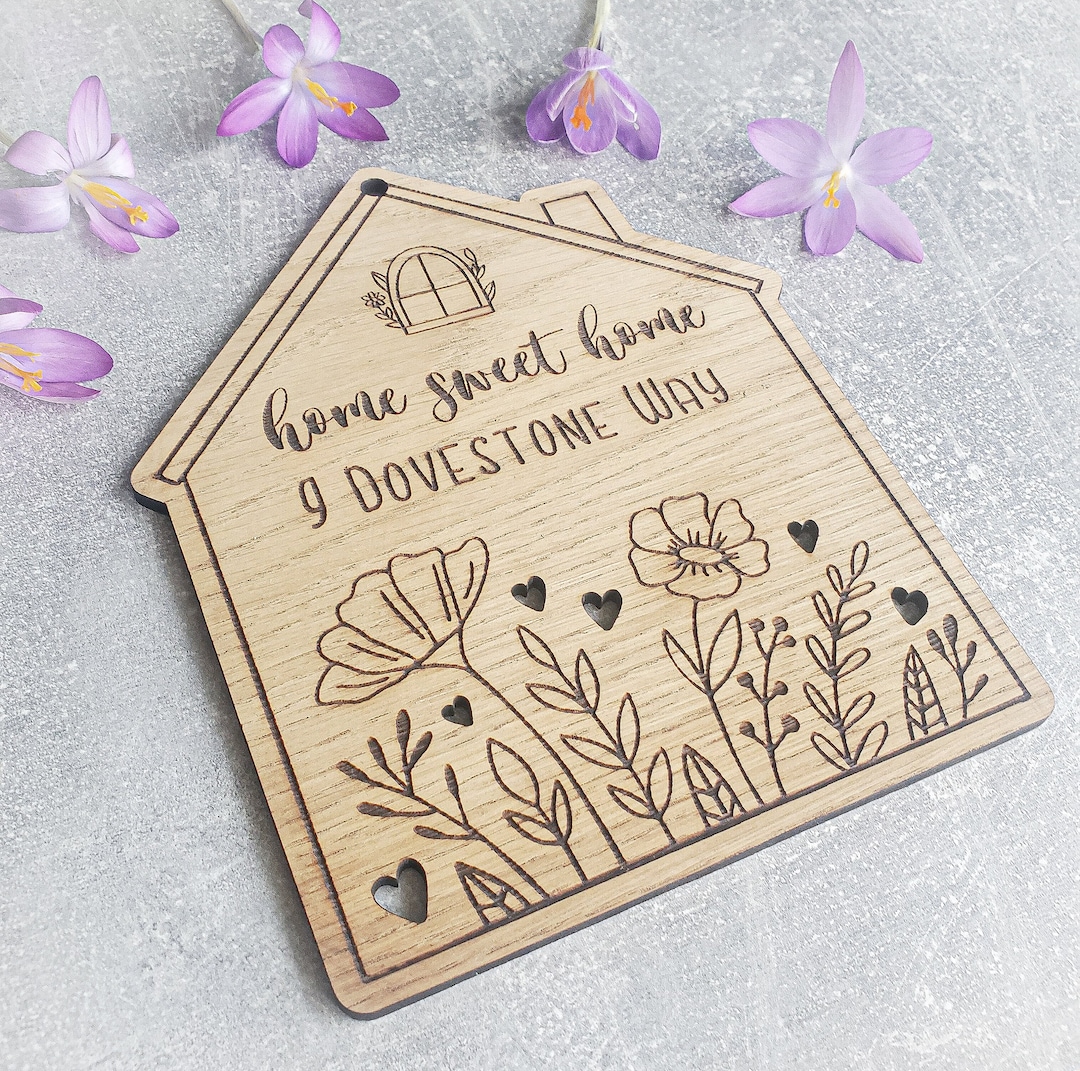 Personalised Home Sweet Home Plaque Sign | Boho Sign | Entryway Sign ...