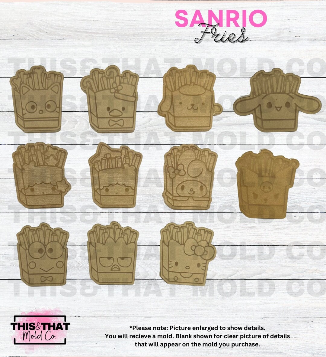 Silicone Mold Cute Friends Fries Molds Resin Art Resin Molds Molds for ...