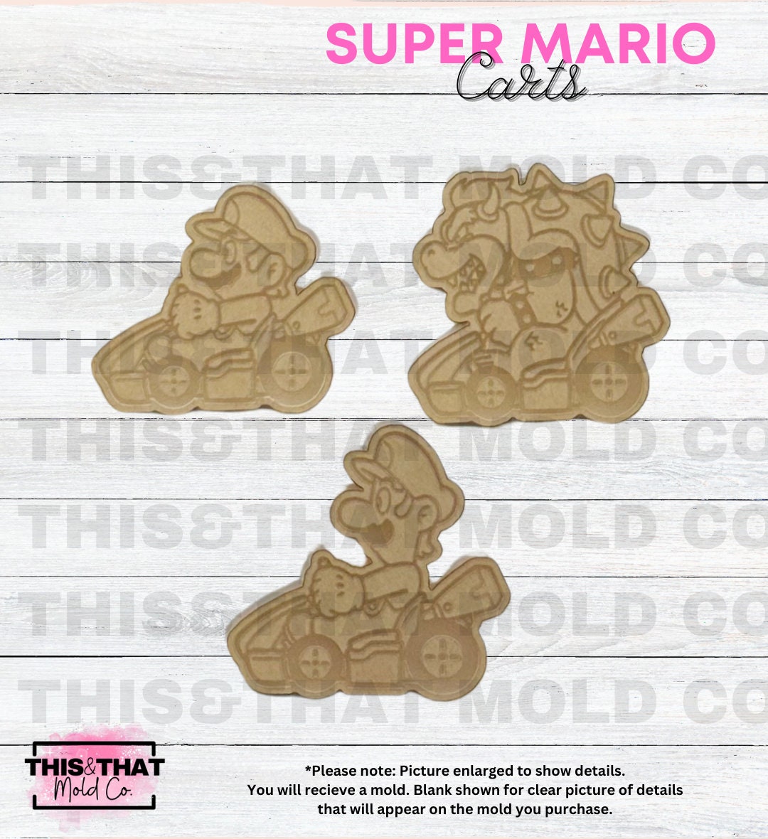 Silicone Mold | Super Bros Kart Flats | Made to Order Molds | Keychain ...