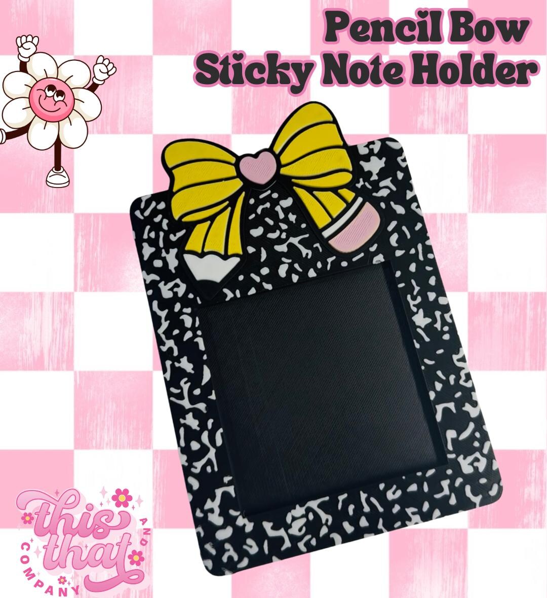 3D Print | 3D Printed | Pencil Bow Sticky Note Holder - Etsy