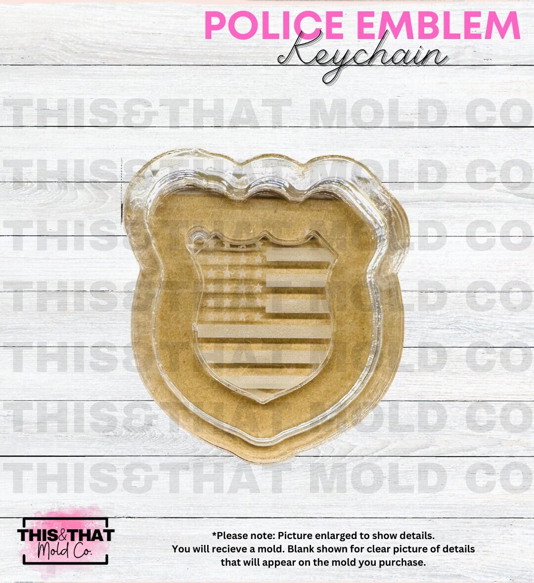 Silicone Mold Police Department Keychain Mold PD Pride Keychain Keyring ...