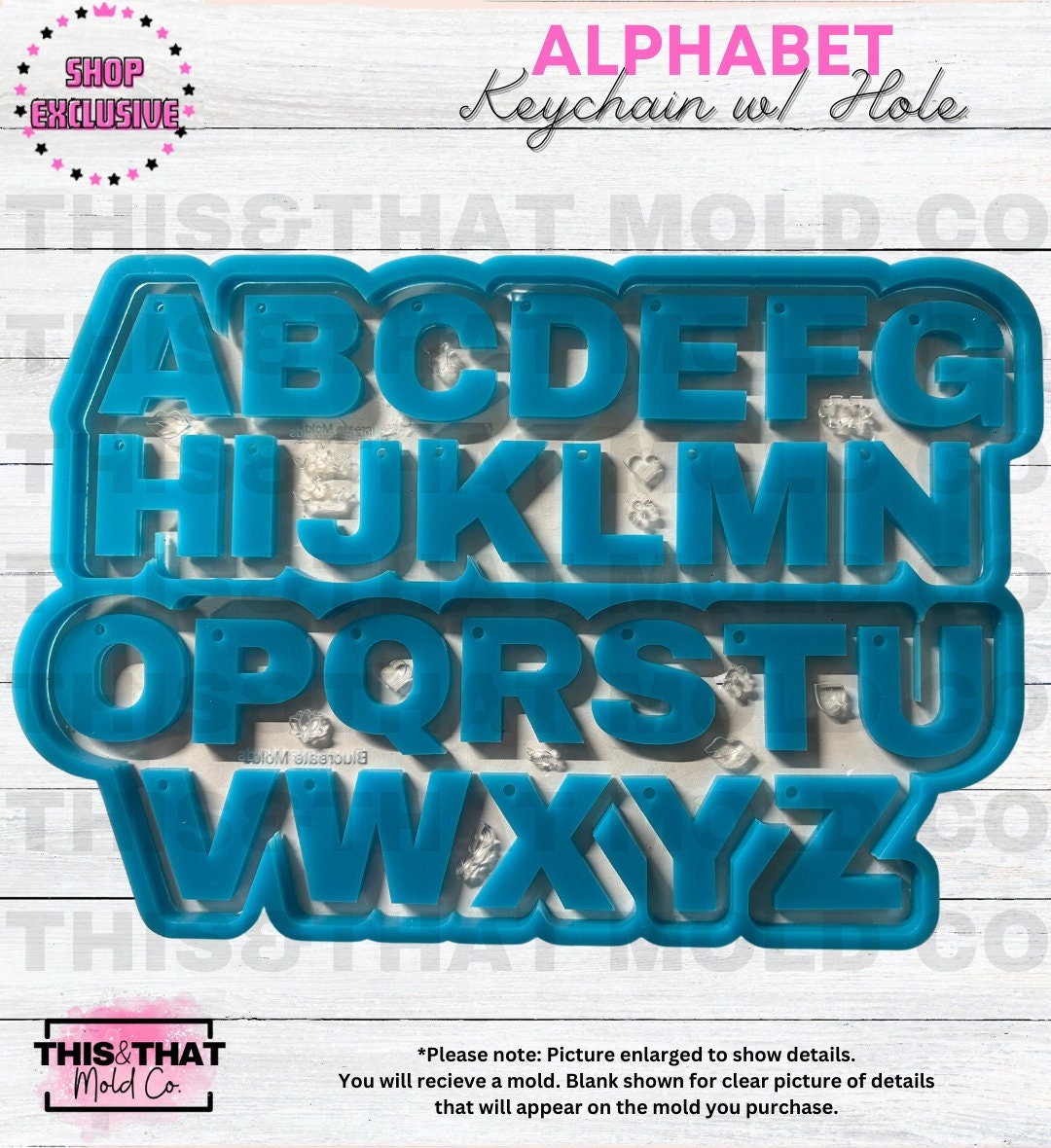 Silicone Mold Alphabet Letter With Keychain Hole Mold Initial Keychains ...