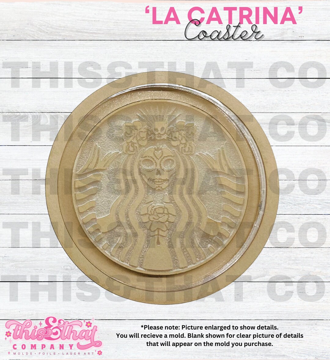 Silicone Mold | La Catrina Siren Coffee Coaster Mold | Mermaid Coffee ...