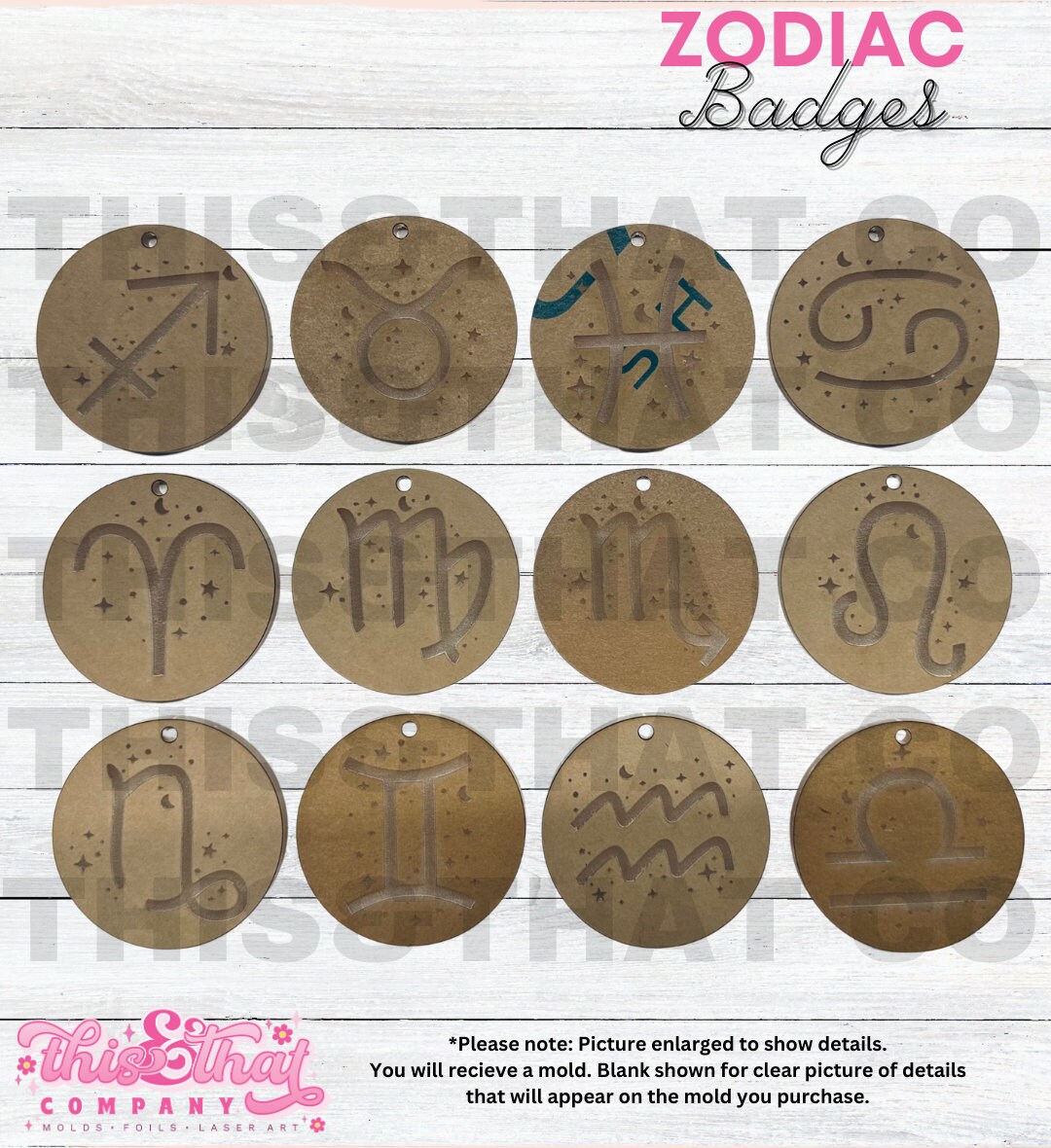 Silicone Mold Zodiac Made to Order Molds Keychain Magnet Badge Reel ...