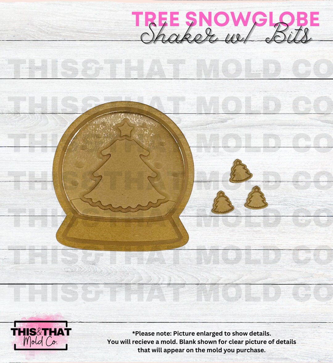 Silicone Mold Tree Snow Globe Shaker Mold Christmas Shaker Keychain ...