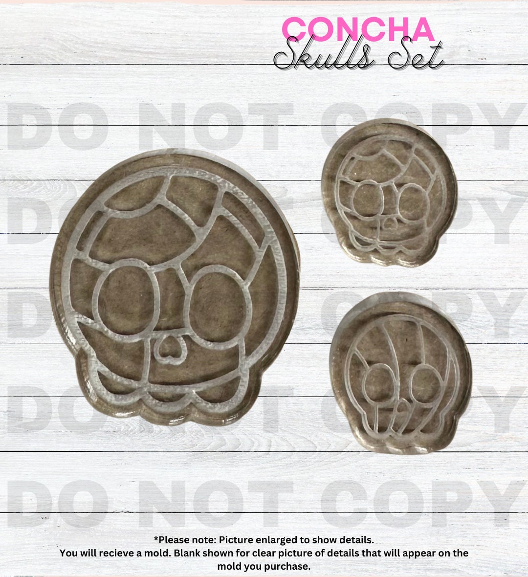 Silicone Mold for Resin | Halloween Concha Skull - Etsy