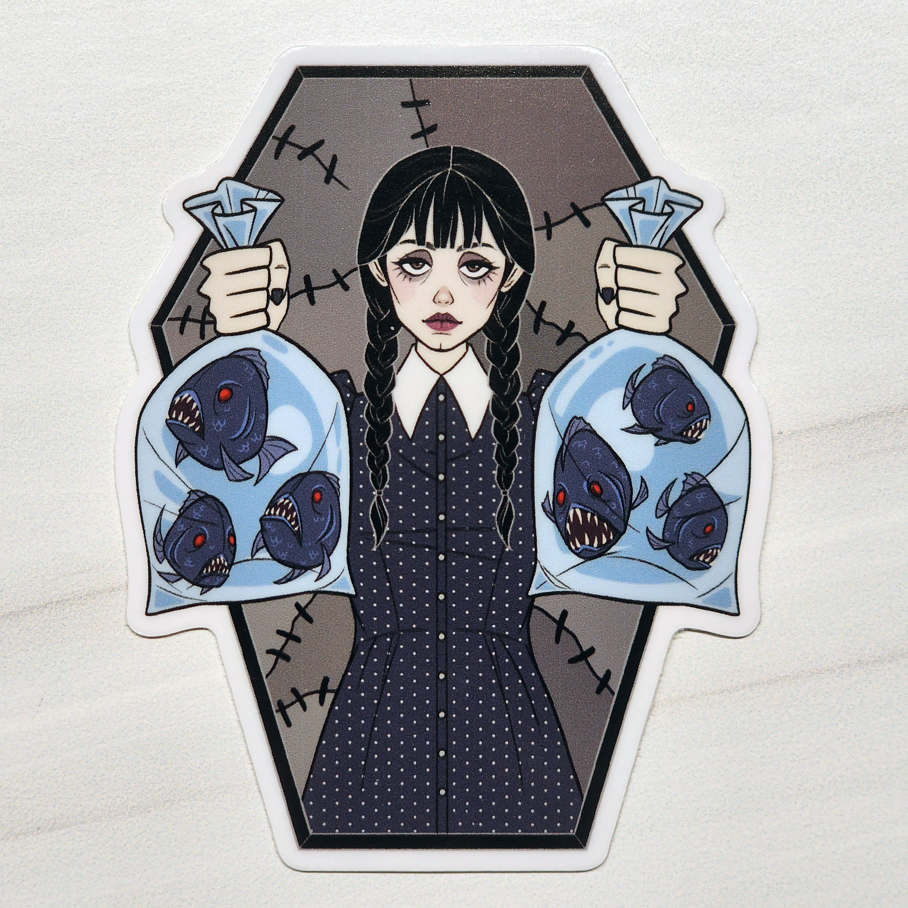 Wednesday Addams Tim Burton Sticker