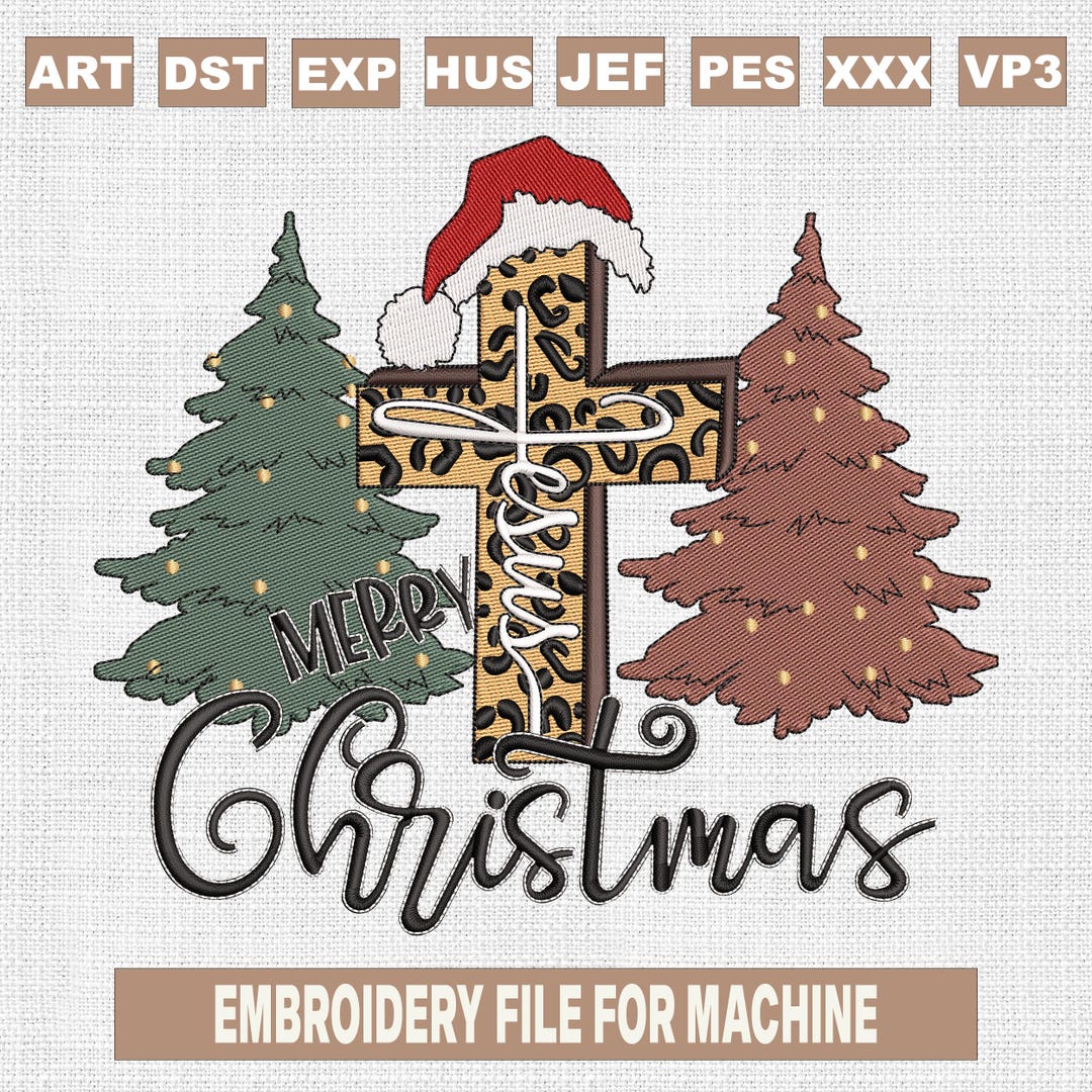 Jesus Christmas Embroidery Designs, Christmas Tree Embroidery Pattern ...